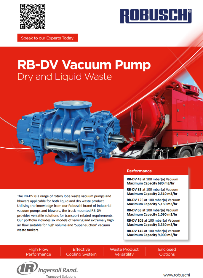 Pompa per vuoto RB-DV: Rifiuti secchi e liquidi